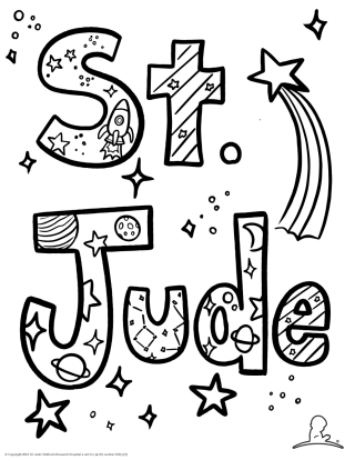 st jude coloring book