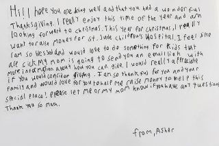 Houston teen's holiday letters raise more than $50,000 for St. Jude ...