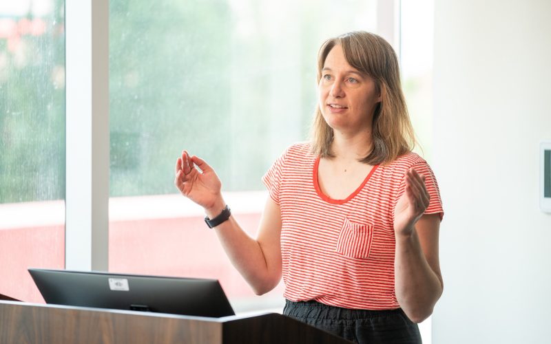 Lindsay Schwarz of St. Jude Children’s Research Hospital receives ...